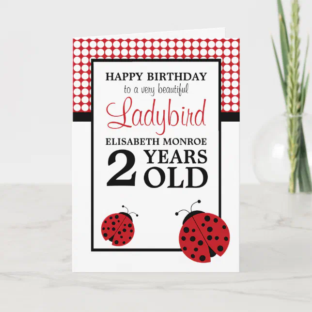 Red Ladybug Children's Birthday Card | Zazzle