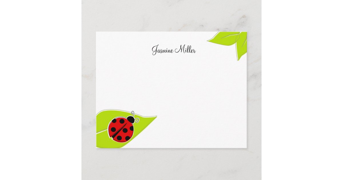 Red Ladybug Note Cards | Zazzle.com