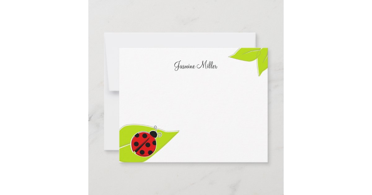 Red Ladybug Note Cards | Zazzle