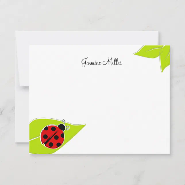 Red Ladybug Note Cards | Zazzle