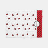 Red Ladybug Pattern Personalized Fleece Blanket | Zazzle