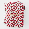 Red Ladybug Pattern Wrapping Paper Sheets | Zazzle