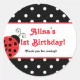 Red Ladybug polka dot party favor stickers | Zazzle