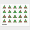 Red Ladybugs Triangle Sticker | Zazzle