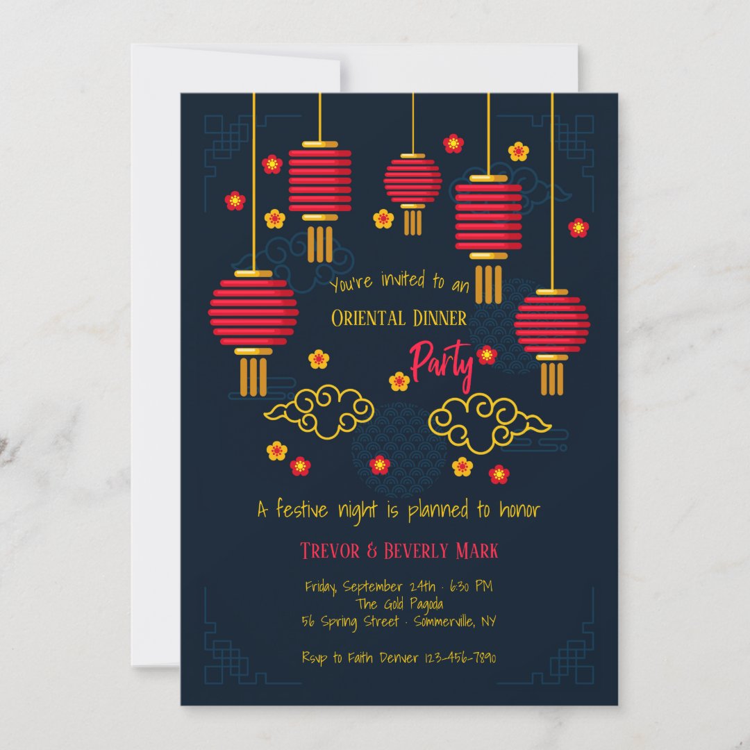 Red Lanterns Party Invitations | Zazzle