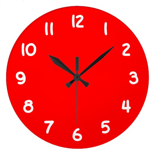 Red Large Clock | Zazzle.com