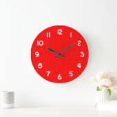 Red Large Clock | Zazzle