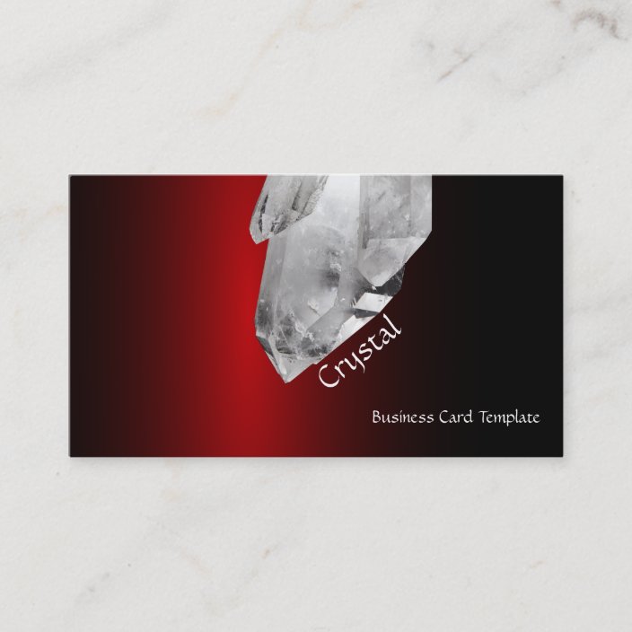 Red Large Quartz Crystal Rock Business Card | Zazzle.com
