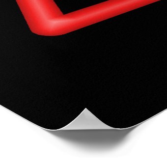 Red Laser Symbol Poster | Zazzle