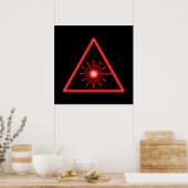 Red Laser Symbol Poster | Zazzle