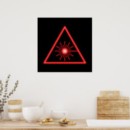 Red Laser Symbol Poster | Zazzle