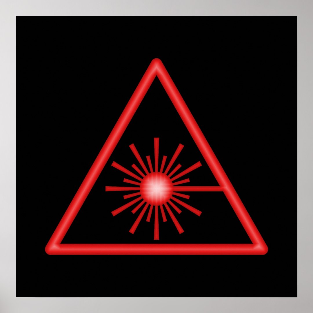 Red Laser Symbol Poster | Zazzle