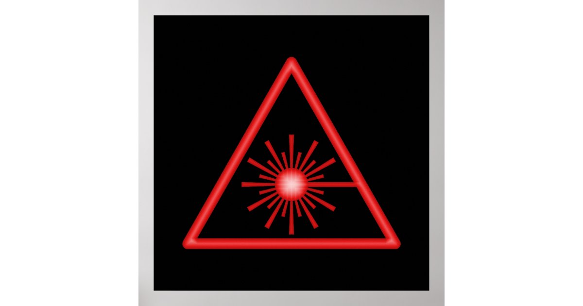 Red Laser Symbol Poster | Zazzle