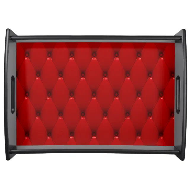 RED LEATHER SERVING TRAY | Zazzle