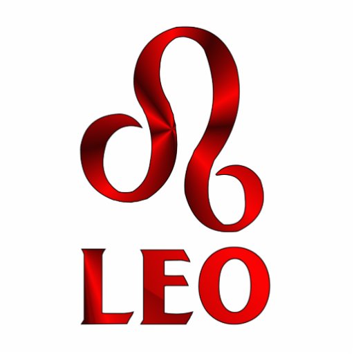Red Leo Horoscope Symbol Standing Photo Sculpture | Zazzle