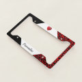 Red Leopard Animal Print - Heart License Plate Frame | Zazzle