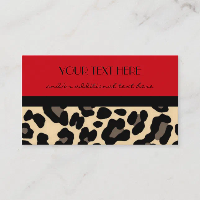 Red Leopard Business Card | Zazzle