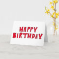 Red-Letter Day Birthday Wish Happy Birthday Card | Zazzle