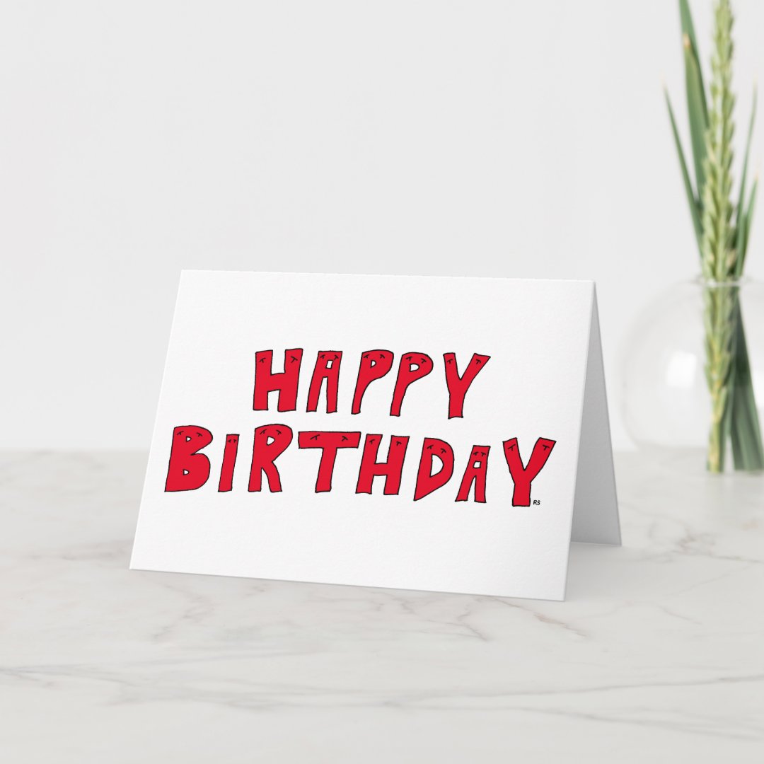 Red-Letter Day Birthday Wish Happy Birthday Card | Zazzle