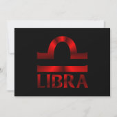 Red Libra Horoscope Symbol Invitation | Zazzle