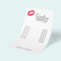 Red Lip Kiss Simple White Price List Flyer | Zazzle