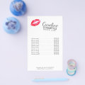 Red Lip Kiss Simple White Price List Flyer | Zazzle