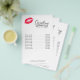 Red Lip Kiss Simple White Price List Flyer | Zazzle