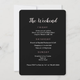 Red Lips Birthday Weekend Itinerary Invitation | Zazzle