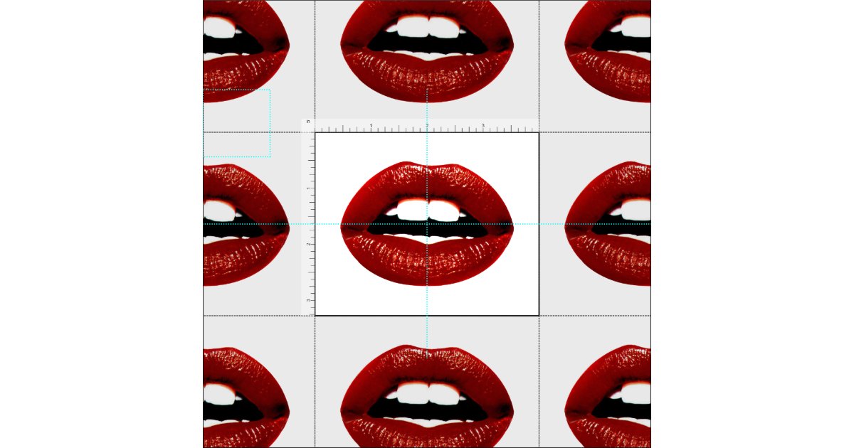 Red Lips Fabric | Zazzle