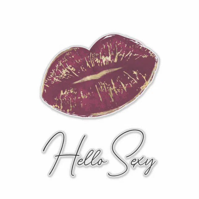 Red Lips Kiss Sticker | Zazzle