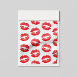 Red Lips, Red Lipstick, Kiss, Pattern Of Lips Fabric | Zazzle