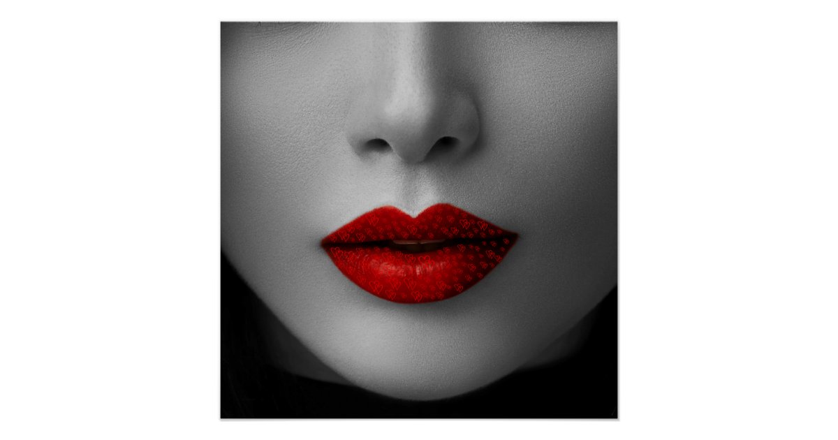 Red Lips Poster | Zazzle