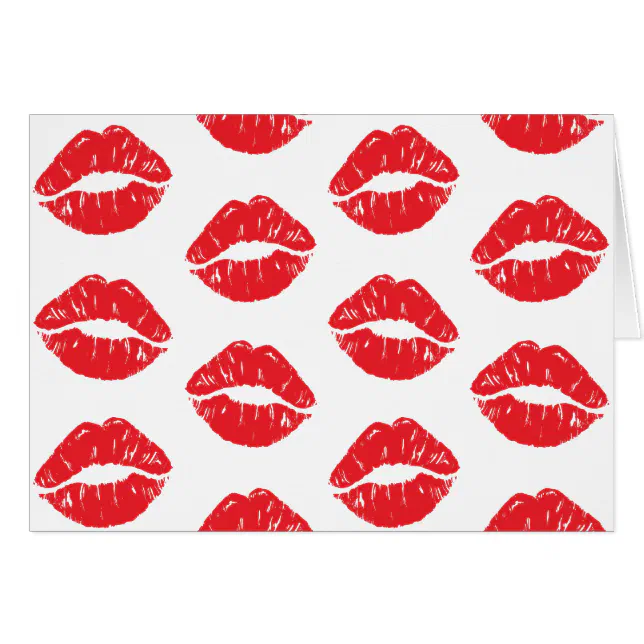 Red Lips, Red Lipstick, Kiss, Pattern Of Lips | Zazzle