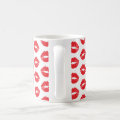 Red Lips, Red Lipstick, Kiss, Pattern Of Lips Coffee Mug | Zazzle