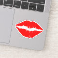 Red lips sticker | Zazzle