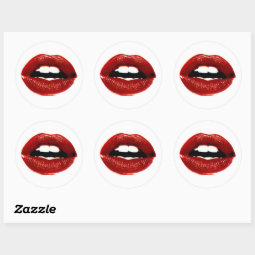 Red Lips Stickers | Zazzle