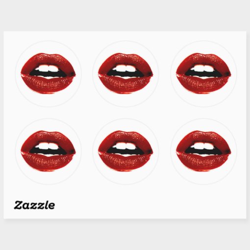 Red Lips Stickers | Zazzle