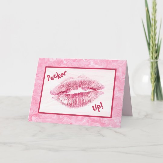 Red Lipstick - Pucker Up! Card | Zazzle.com