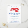 Red Lobster Boil Clambake Party Invitation Postcard | Zazzle