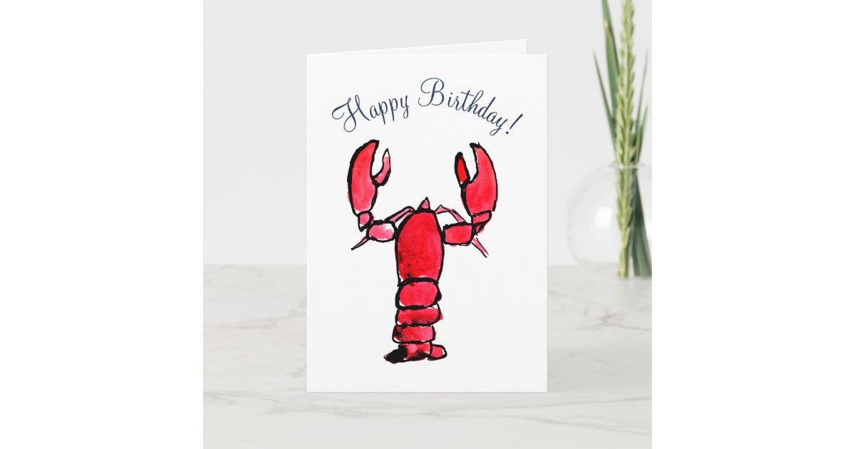 Red Lobster Card Template | Zazzle