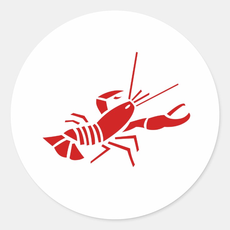Red lobster stickers | Sealife theme | Zazzle