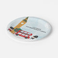 Red London Bus & Clock Tower Kids Birthday Party Paper Plates | Zazzle