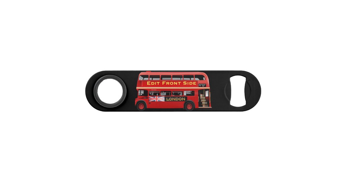 Red London Bus Themed Bar Key | Zazzle