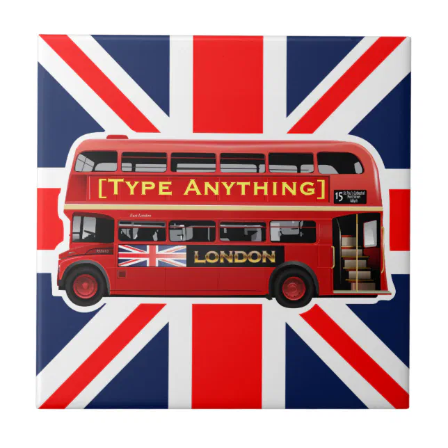 Red London Bus Themed Tile | Zazzle