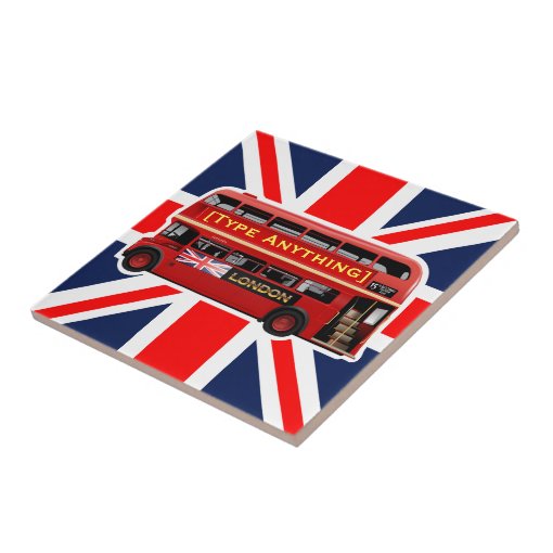 Red London Bus Themed Tile | Zazzle