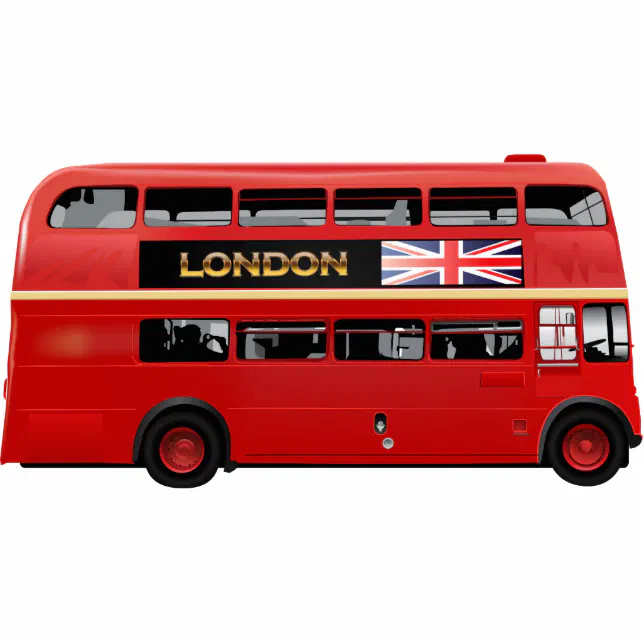 Red London Double Decker Bus Cutout | Zazzle