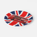 Red London Double Decker Bus Paper Plates | Zazzle