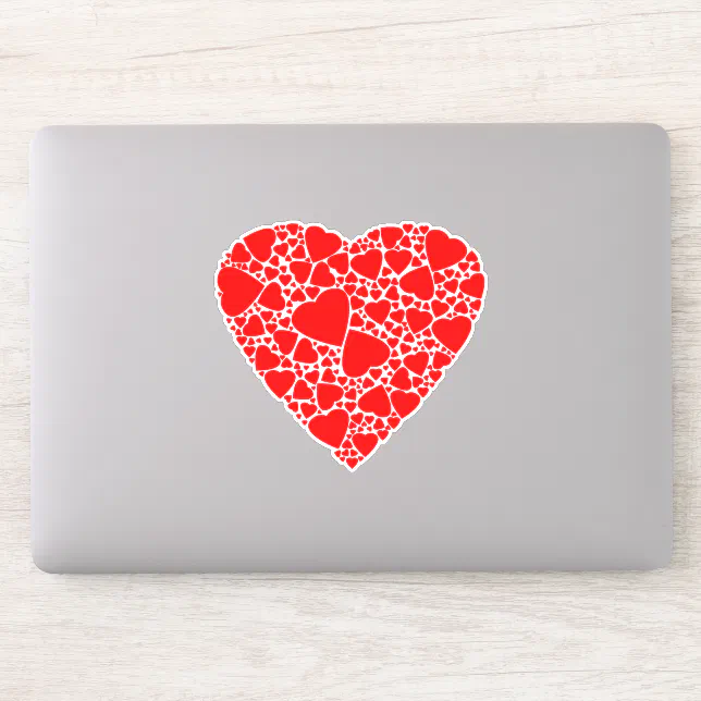 Red Love Heart Sticker | Zazzle