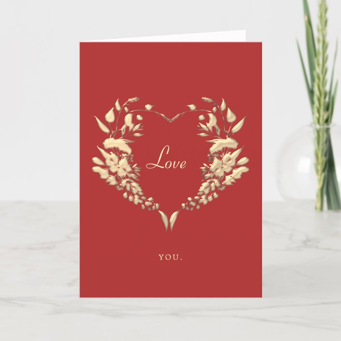 Red Love Valentine's Day Holiday Card | Zazzle.com