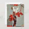 Red Madame Art Deco Design Postcard | Zazzle